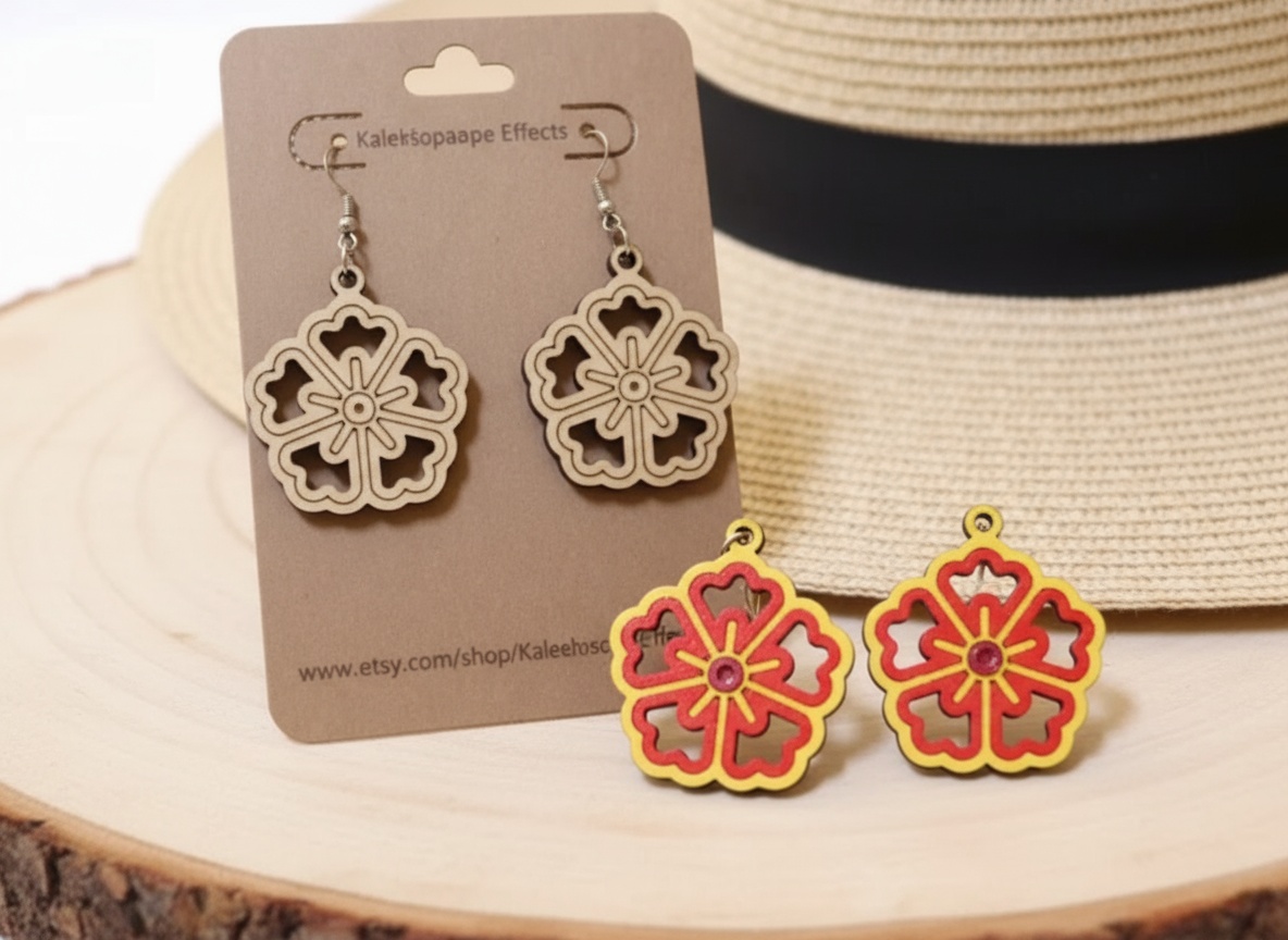 Free Laser Cut Earring Files: DXF/SVG Templates - Atomm