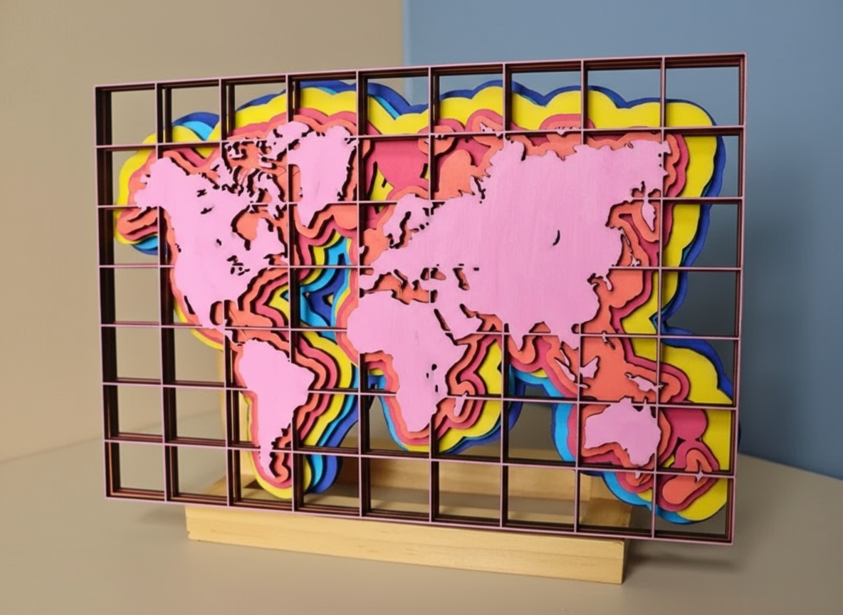 Laser Engraved Map Projects: World & City Designs - Atomm